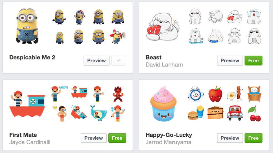 Facebook Stickers : Arrivée des autocollants sur la version web - WebLife