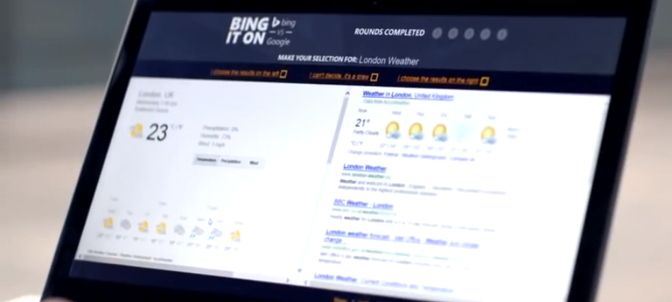 Bing it On : Bing plus pertinent que Google ? - WebLife