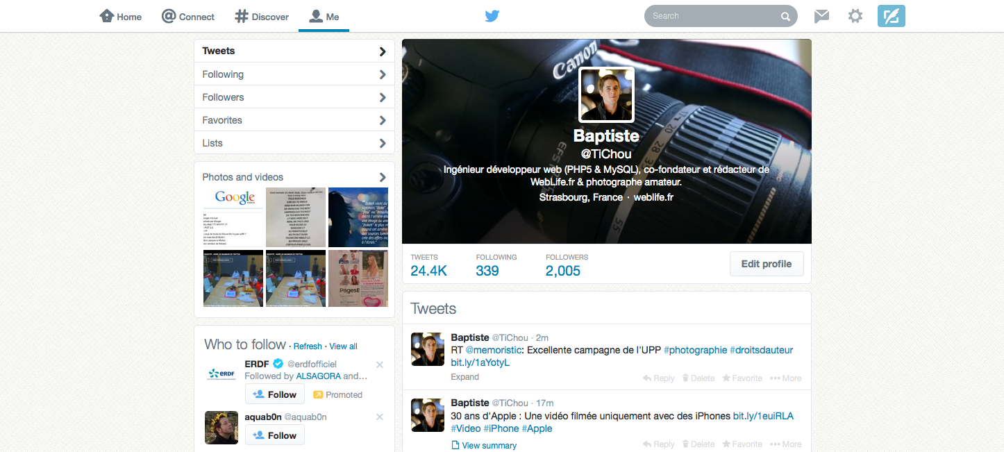 Twitter : Nouveau design pour le site officiel - WebLife