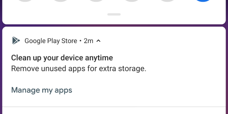 Le Google Play Store suggère de désinstaller les apps non utilisées ...